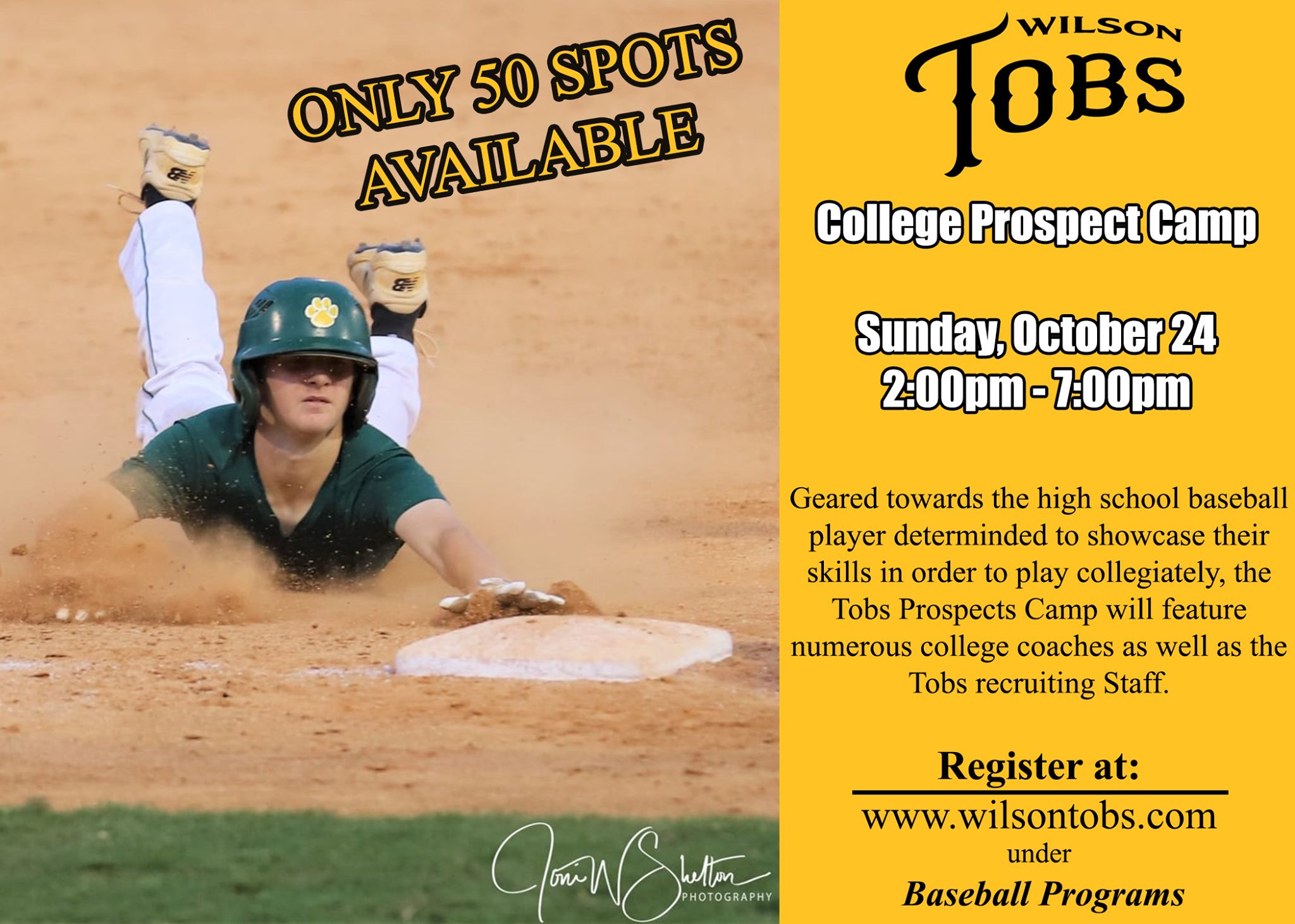 Tobs Host College Prospect Camp